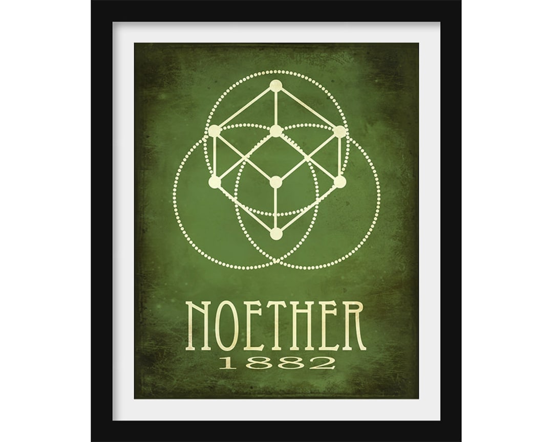 Emmy Noether Math Art Print, Scientist in History, Women in STEM ...