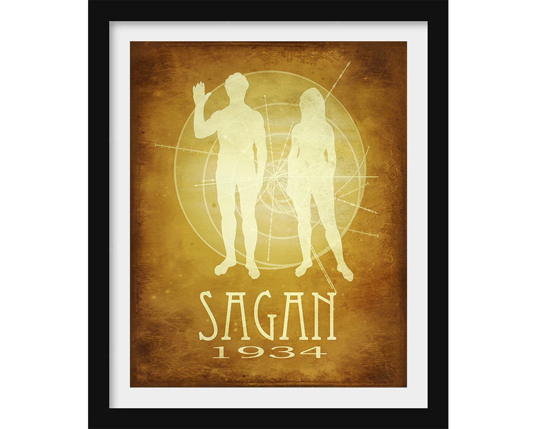 Carl Sagan Astronomy Art Print, Outer Space Decor, Science Classroom ...