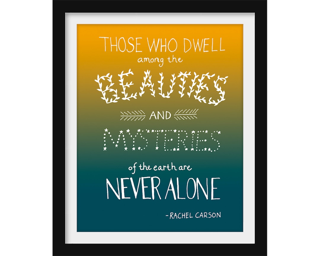 Rachel Carson Quote Art Print, Nature Lover Gift - Etsy