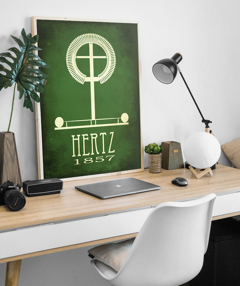 Heinrich Hertz Physics Art Print Scientists and Inventions in - Etsy