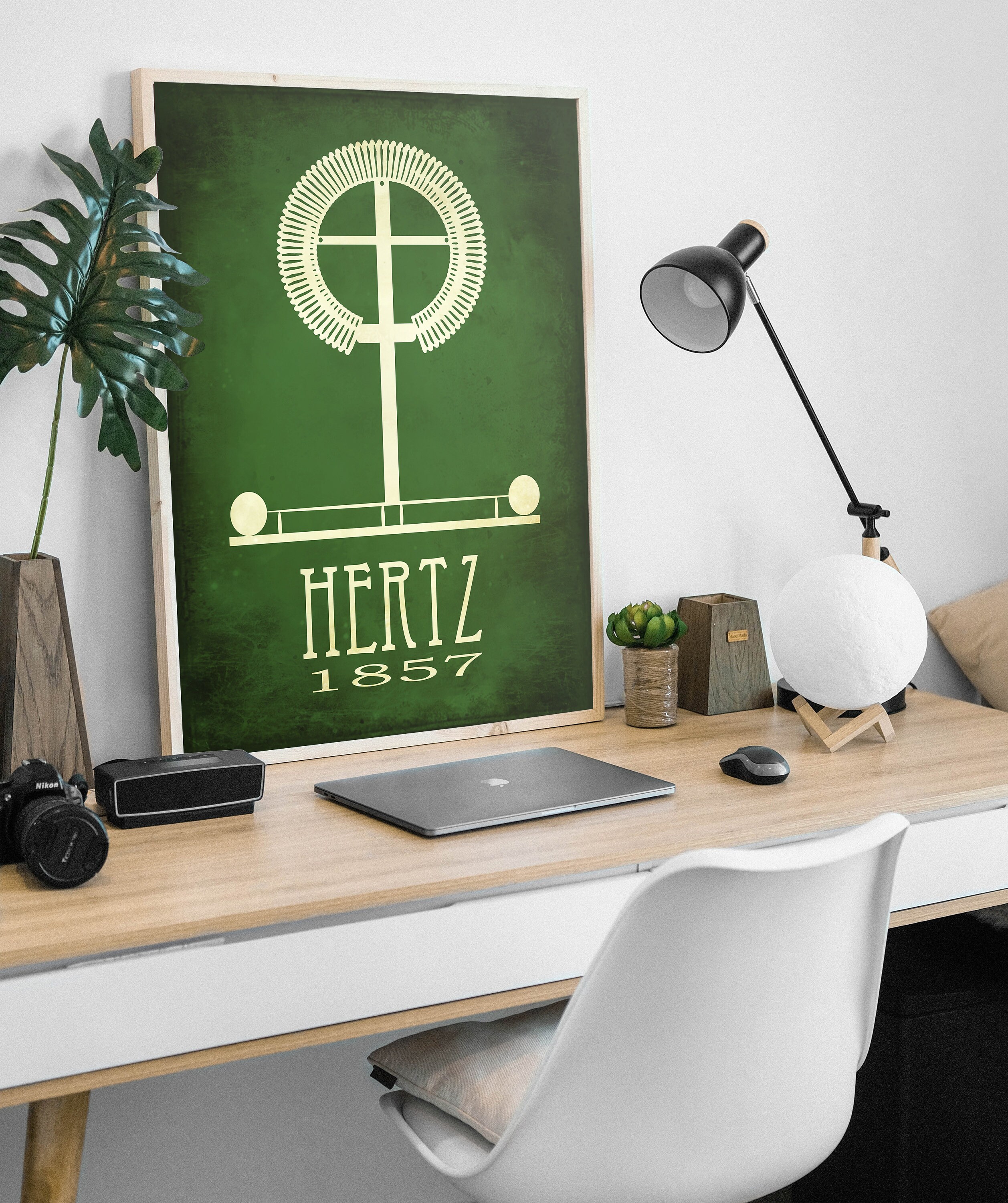 Heinrich Hertz Physics Art Print, Scientists and Inventions in History ...