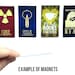 Science Postcard Set, Sticker Pack or Fridge Magnets, Science Cards ...