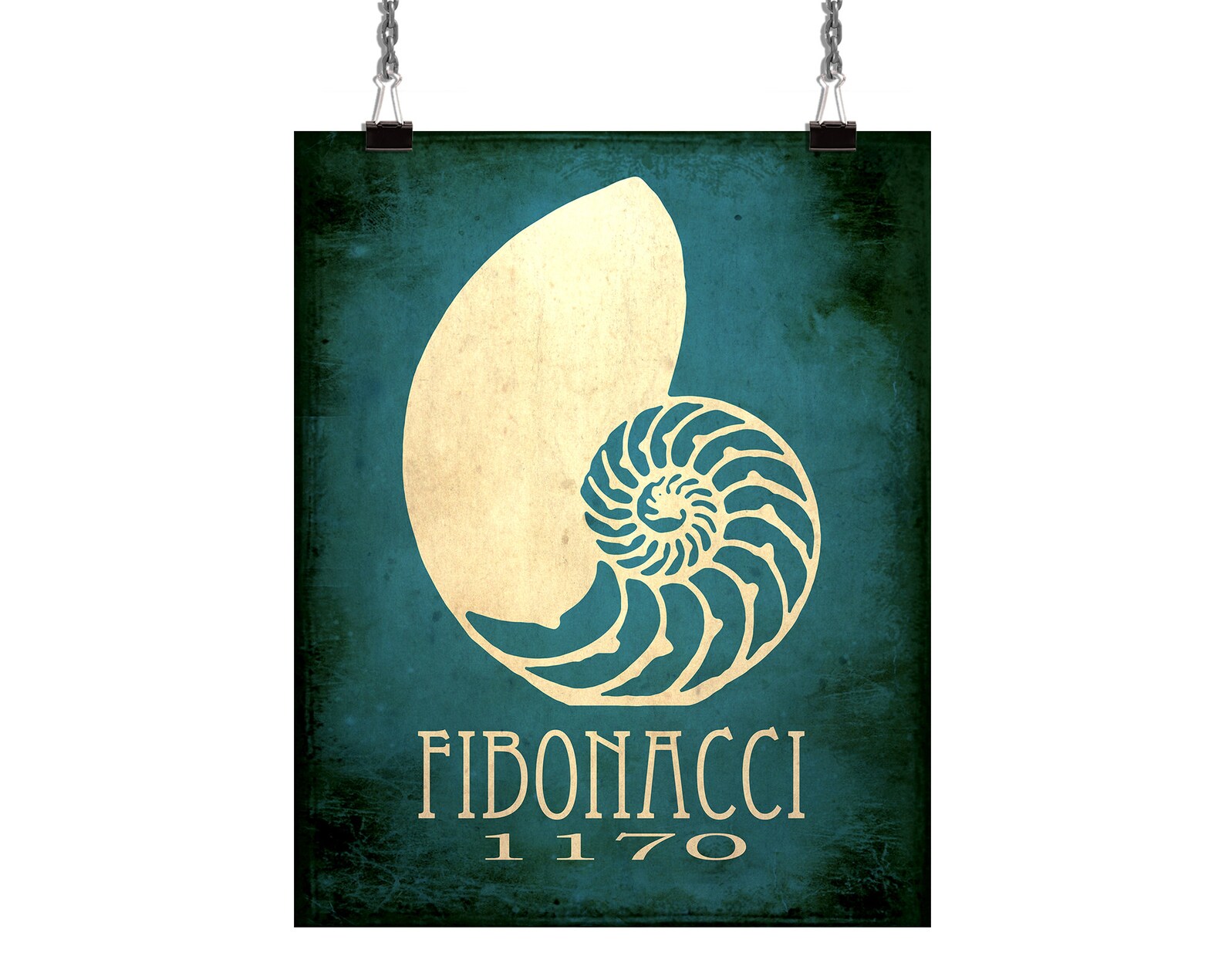 Fibonacci Math Art Print, Golden Ratio Mathematics Decor, Educational ...