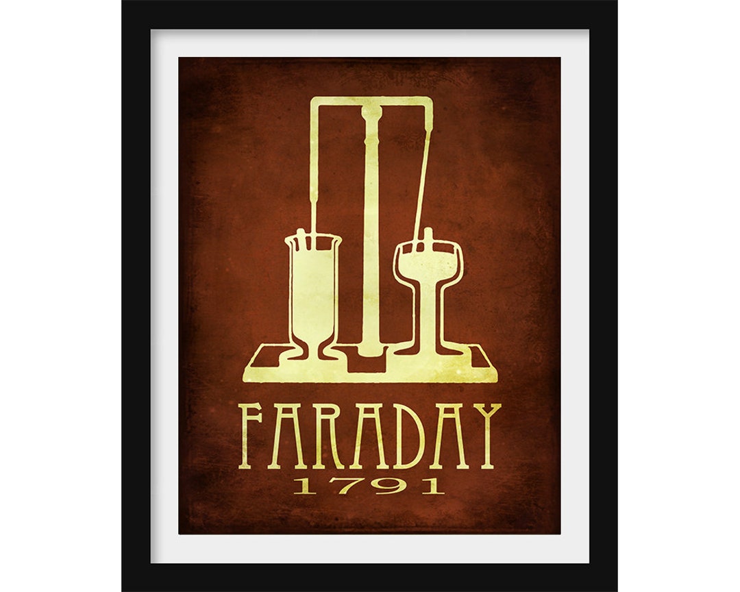 Michael Faraday Chemistry Art Print, Illustration of Science Experiment ...