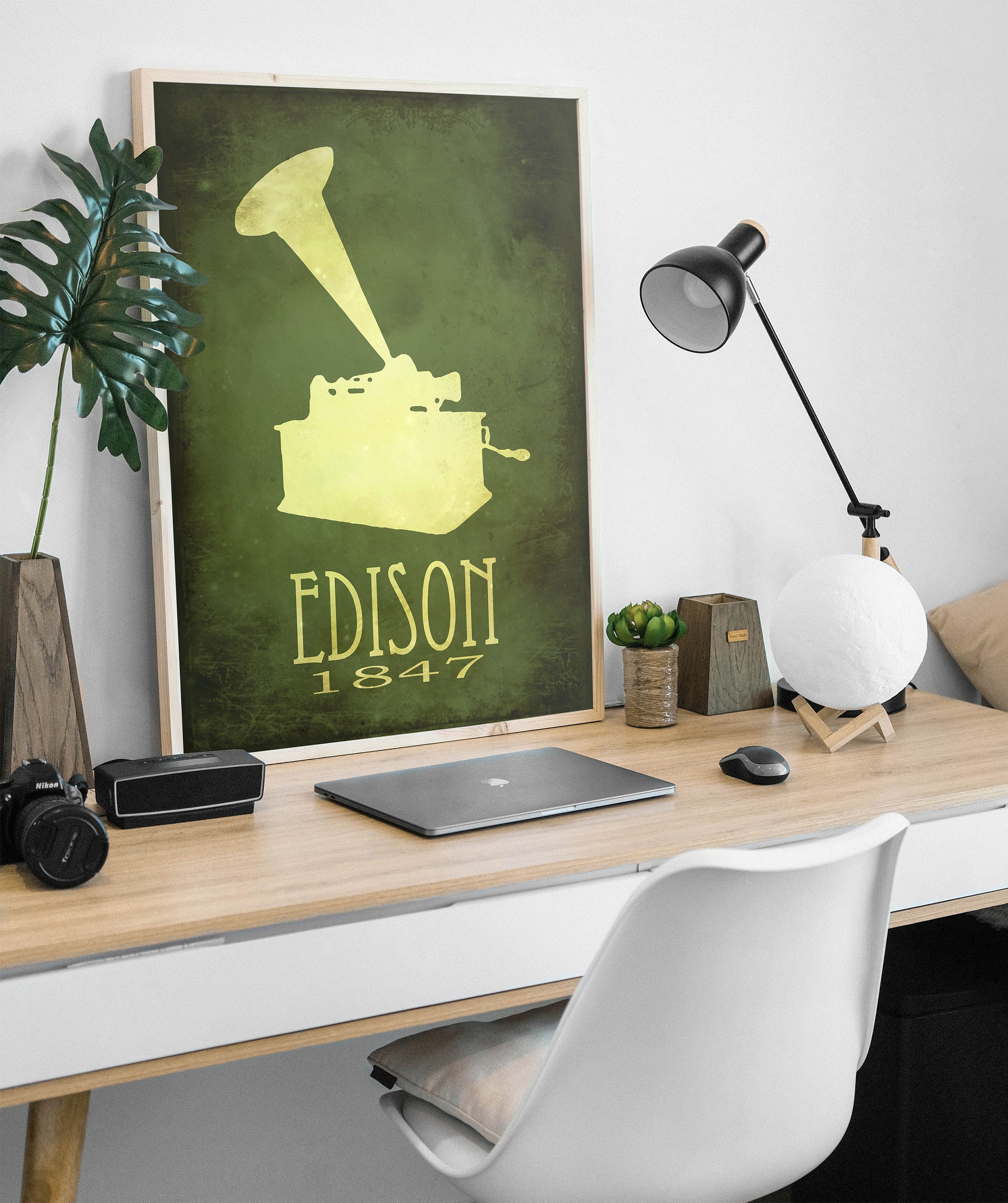 Thomas Edison Inventor Print, Kid's Inspirational Decor, Vintage ...