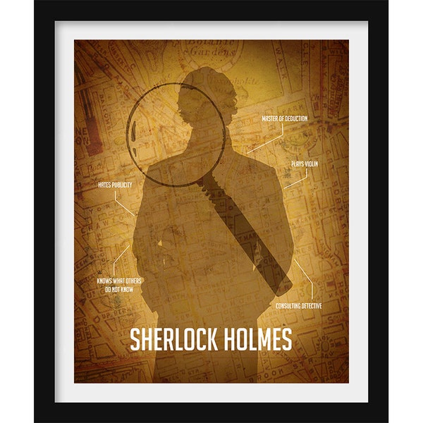 Sherlock Holmes Map of London - Etsy