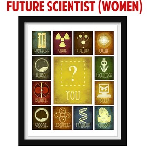 Inspirational Female Scientists Art Print, Women in Science, STEM ...