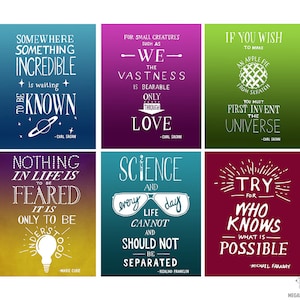 Science Quote Stickers, Inspirational Women in Science Gift, Laptop ...
