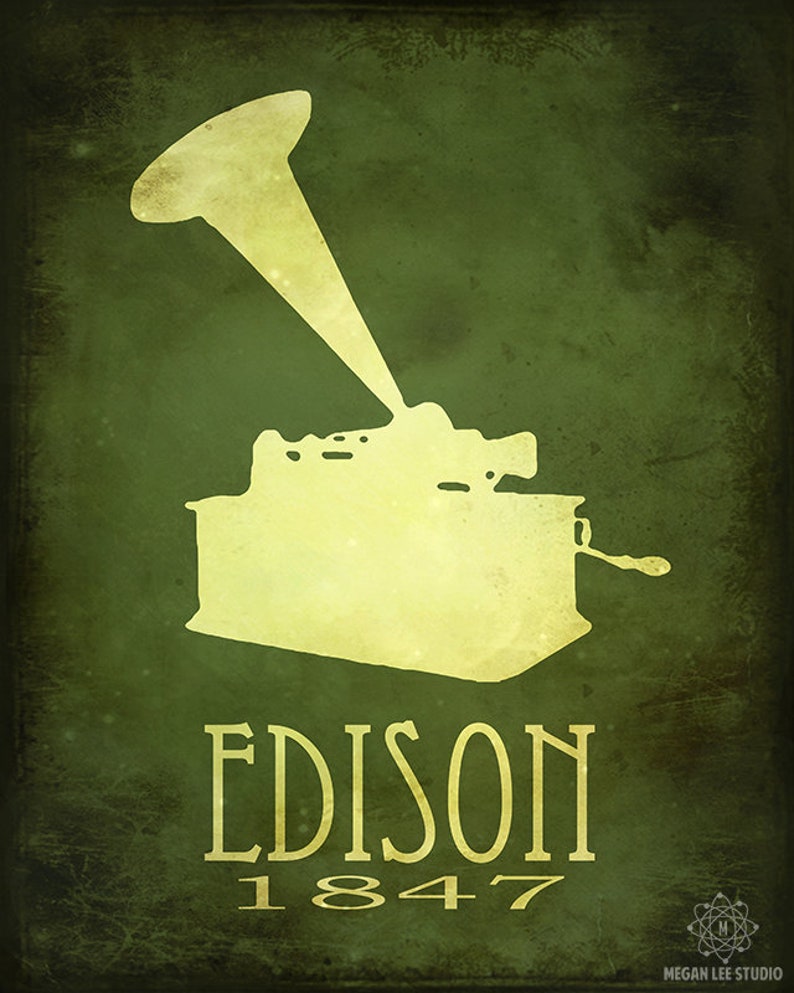 Thomas Edison Inventor Print Kid's Inspirational Decor - Etsy