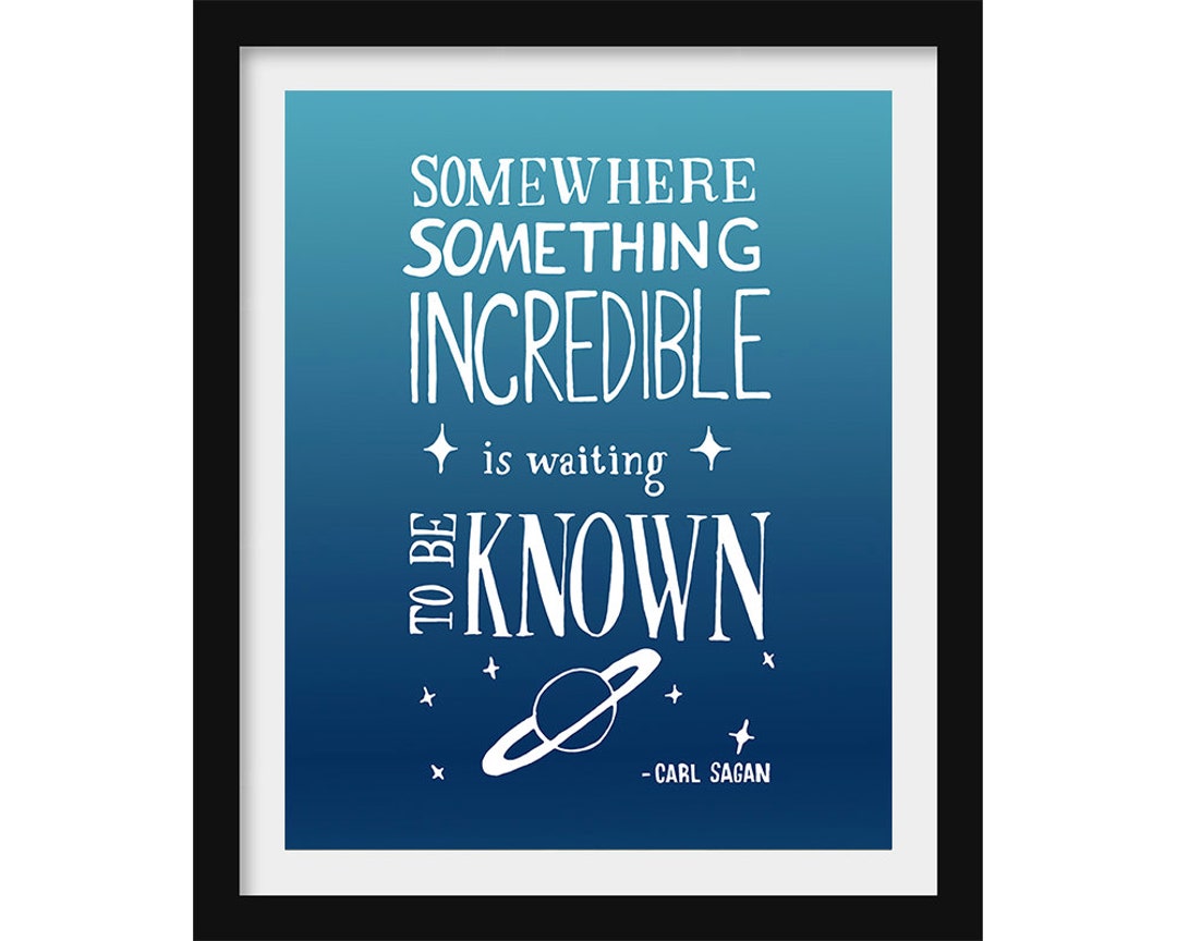 Carl Sagan Inspirational Quote, Motivational Art Print, Astronomy ...