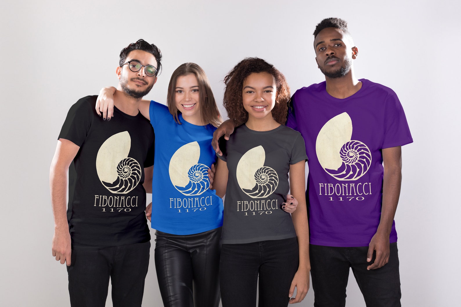 Fibonacci Nautilus Shell Math Teacher Shirt - Steampunk Geometry Design ...