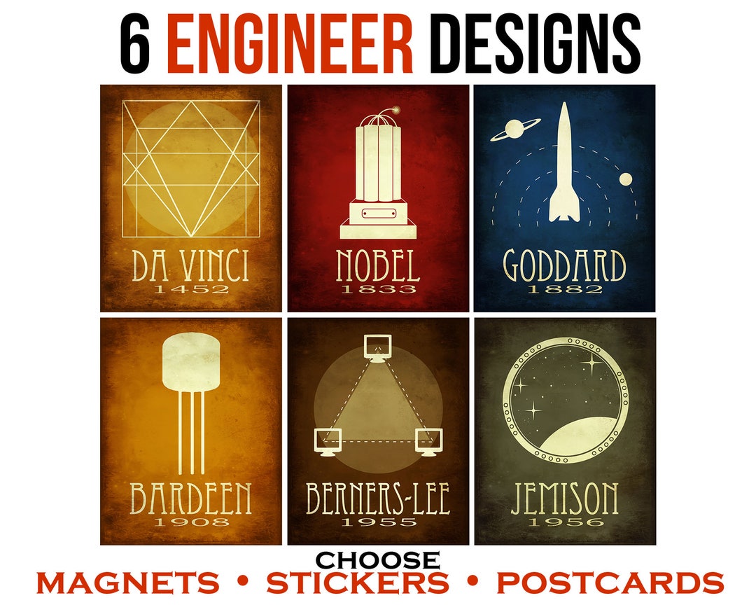 Vinyl Stickers, Engineer Gift, Laptop Stickers, Science Postcards ...
