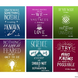 Inspirationalart Print With Quote by Scientist Michael Faraday, Science ...