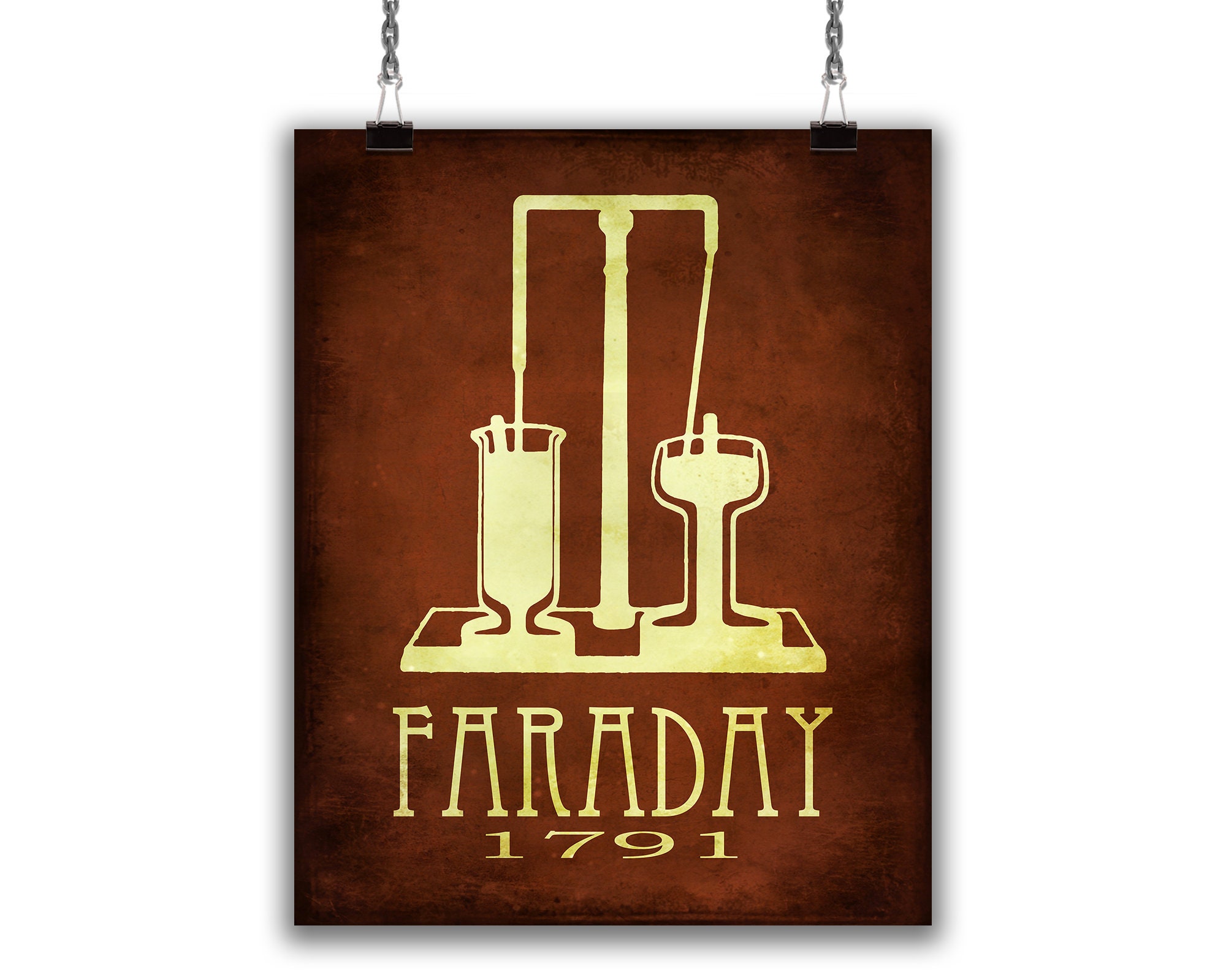 Michael Faraday Science Art Print, Physics Gift, Electromagnetic ...