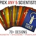 Science Postcard Set, Sticker Pack or Fridge Magnets, Science Cards ...