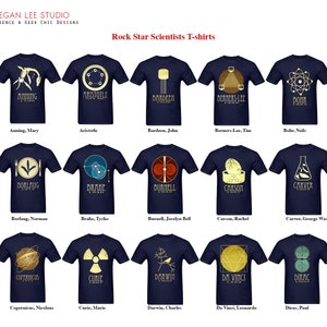 Famous Scientist Shirt, 75 Science Designs to Choose From, Customized ...