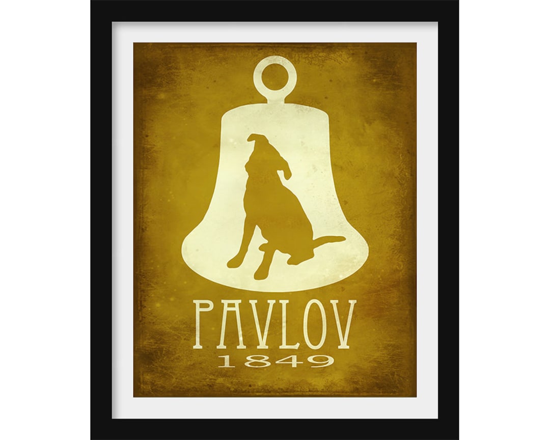 Pavlov's Dog Art Print, Psychology Teacher Gift, Animal Illustration ...