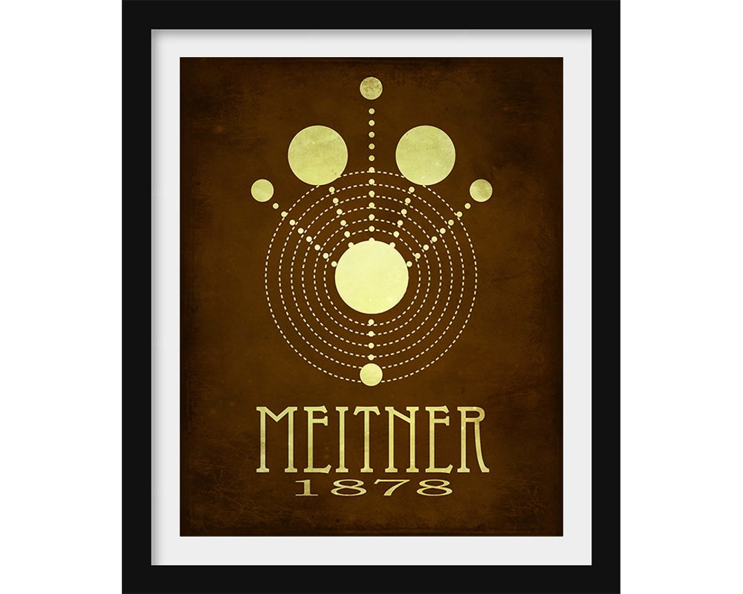 Lise Meitner Physics Art Print, Scientific Illustration of Nuclear ...