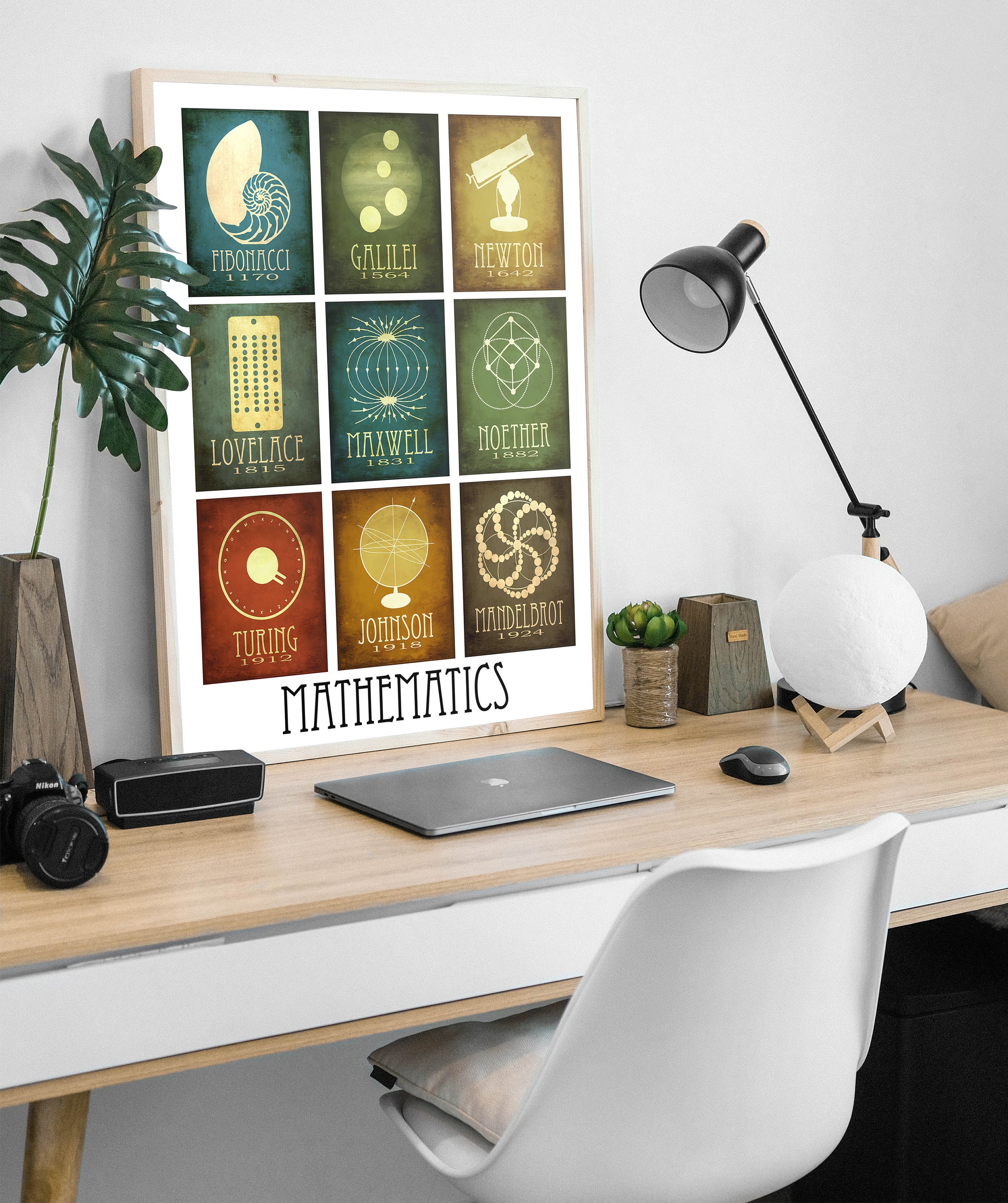 Famous Mathematicians Art Print, Science Classroom Decor - Etsy