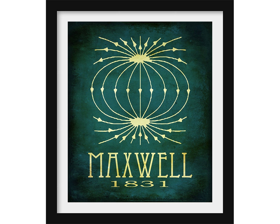 James Maxwell Physics Art Print, Scientist in History Decor, Scientific ...