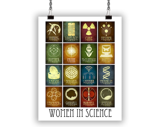 Women in Science Art Print, STEM Classroom Poster, Feminist Nursery ...