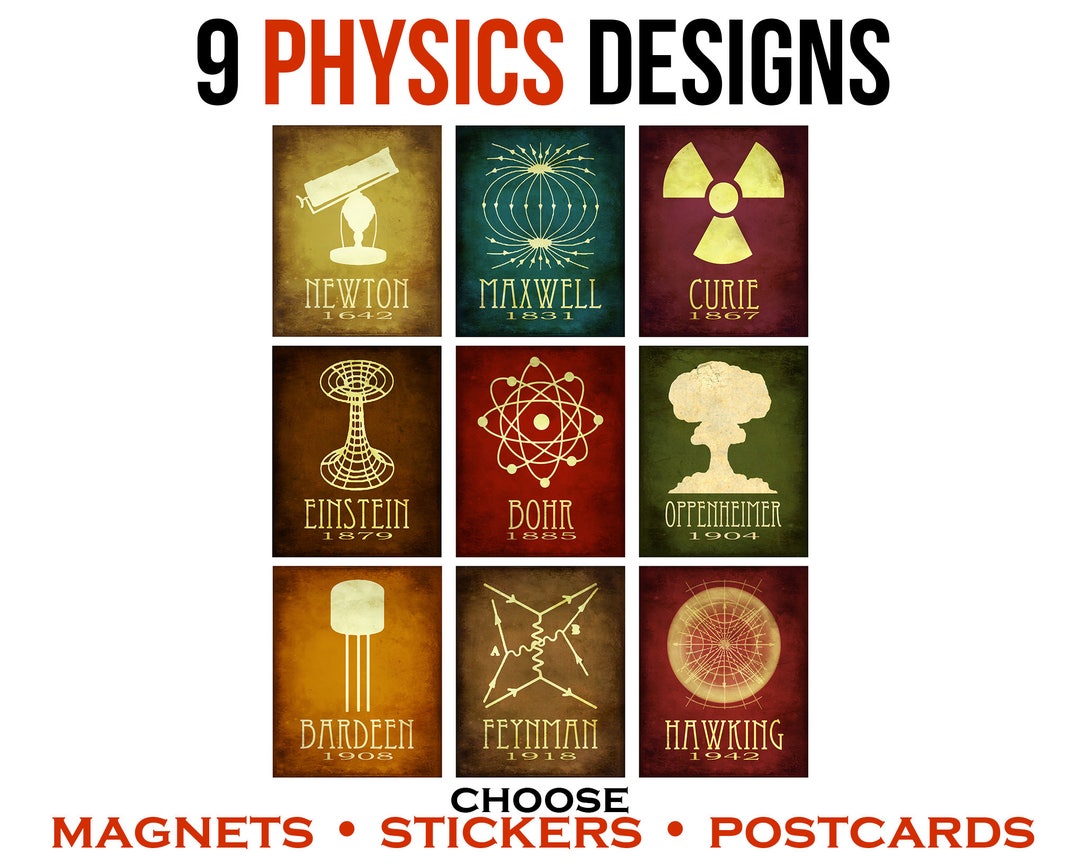 Physics Gift, Laptop Stickers, Fridge Magnets, Vinyl Decal, Office ...