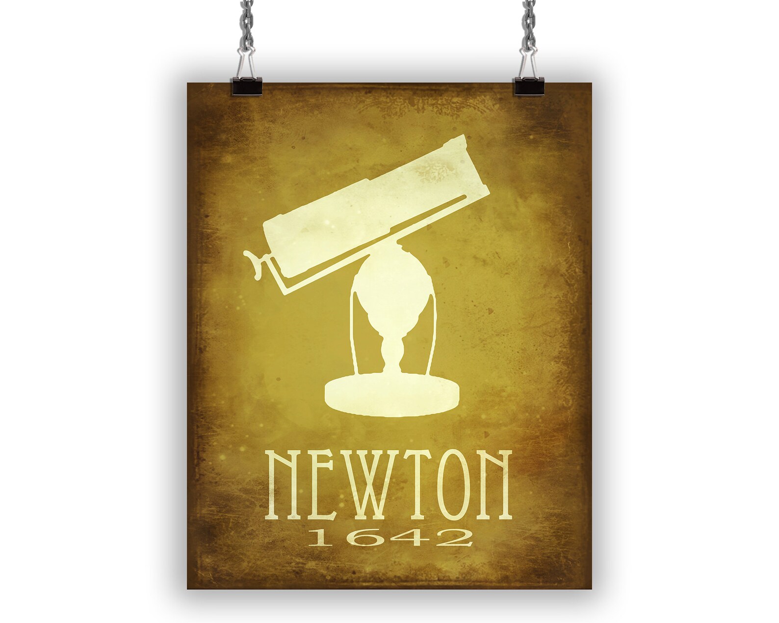 Isaac Newton Physics Art Print Math or Astronomy Teacher - Etsy
