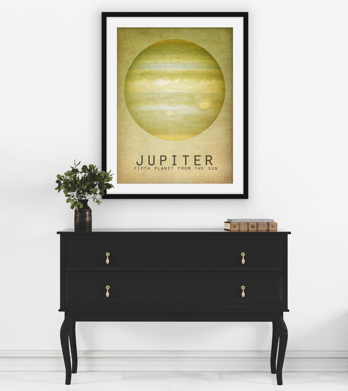 Jupiter Planet Art Print, Solar System Wall Decor, Outer Space Art for ...