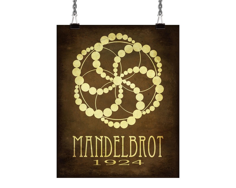 Mandelbrot Math Art Print Famous Mathematician and Father of - Etsy