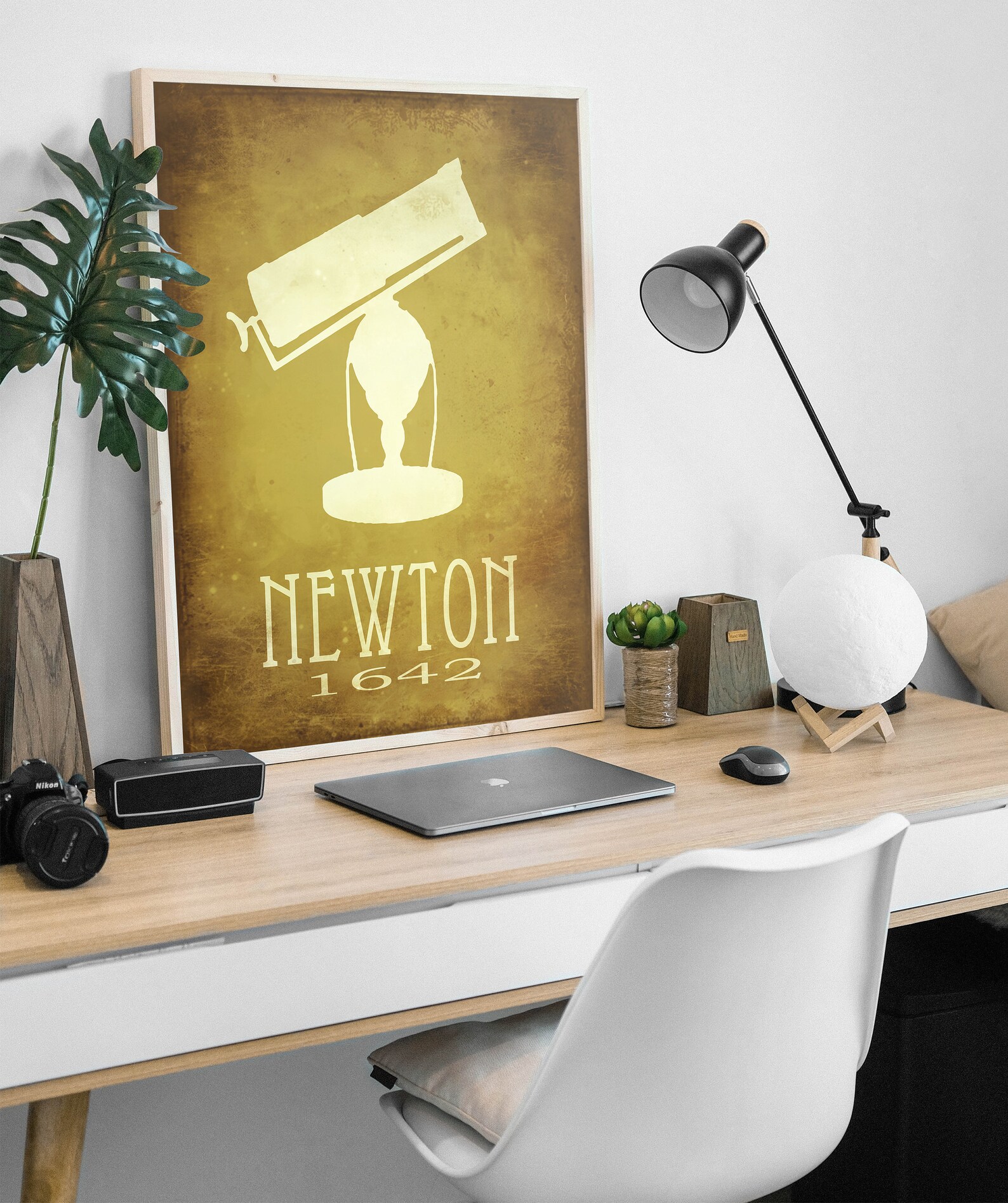 Isaac Newton Physics Art Print Math or Astronomy Teacher - Etsy