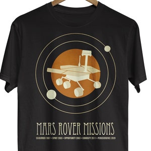 Mars Rover Missions Shirt - Outer Space T-shirt, Astronomy Teacher Gift ...