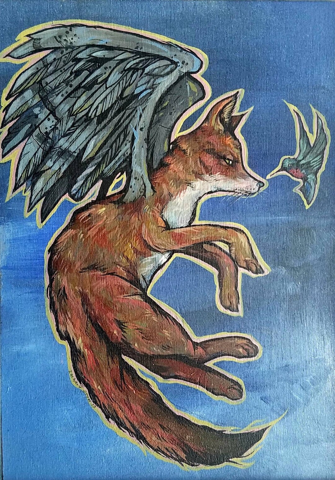 Winged Fox Drawings