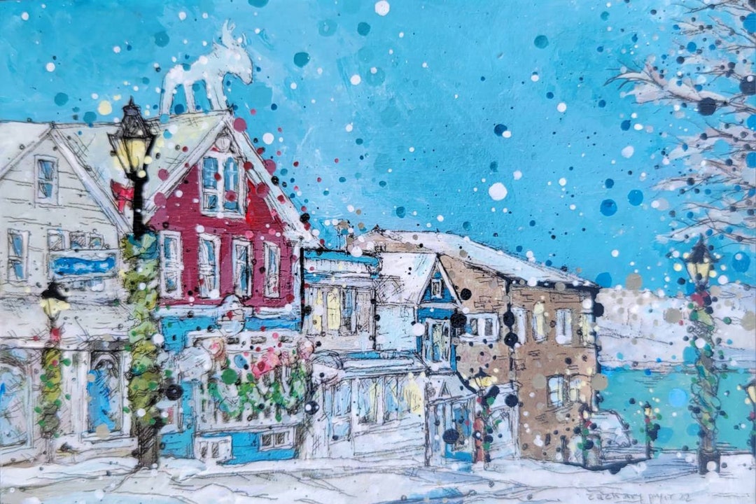 Bar Harbor Winter on Main Street Nature Acadia National Park Maine ...