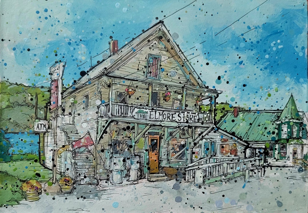 The Elmore Store Small Town Vermont Local Landmark Landscape General ...