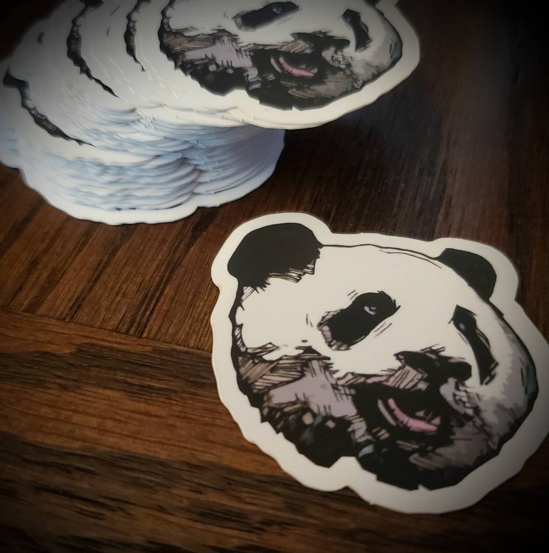 Graphic Panda Bear Vinyl Sticker - Matte Finish - Etsy