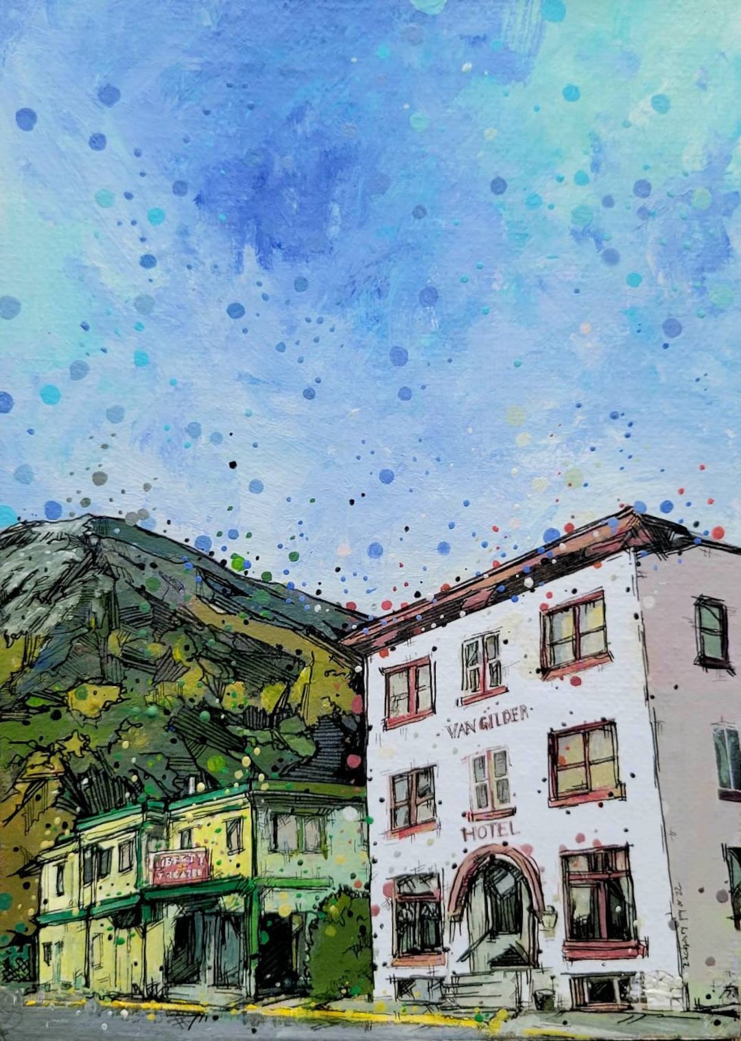 Seward Alaska Mount Marathon Van Gilder Hotel Landscape Limited Matted ...