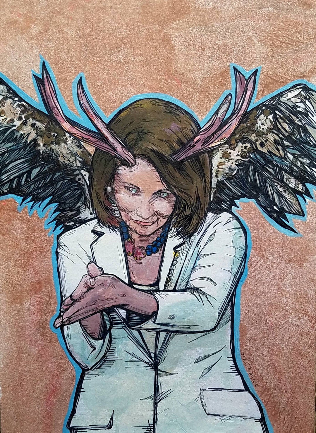 Clapper of the House Nancy Pelosi Fairy Original Giclee - Etsy