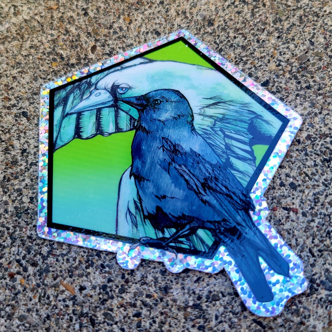 Holographic Glitter Ode to the Crows Vinyl Sticker Glossy Finish - Etsy