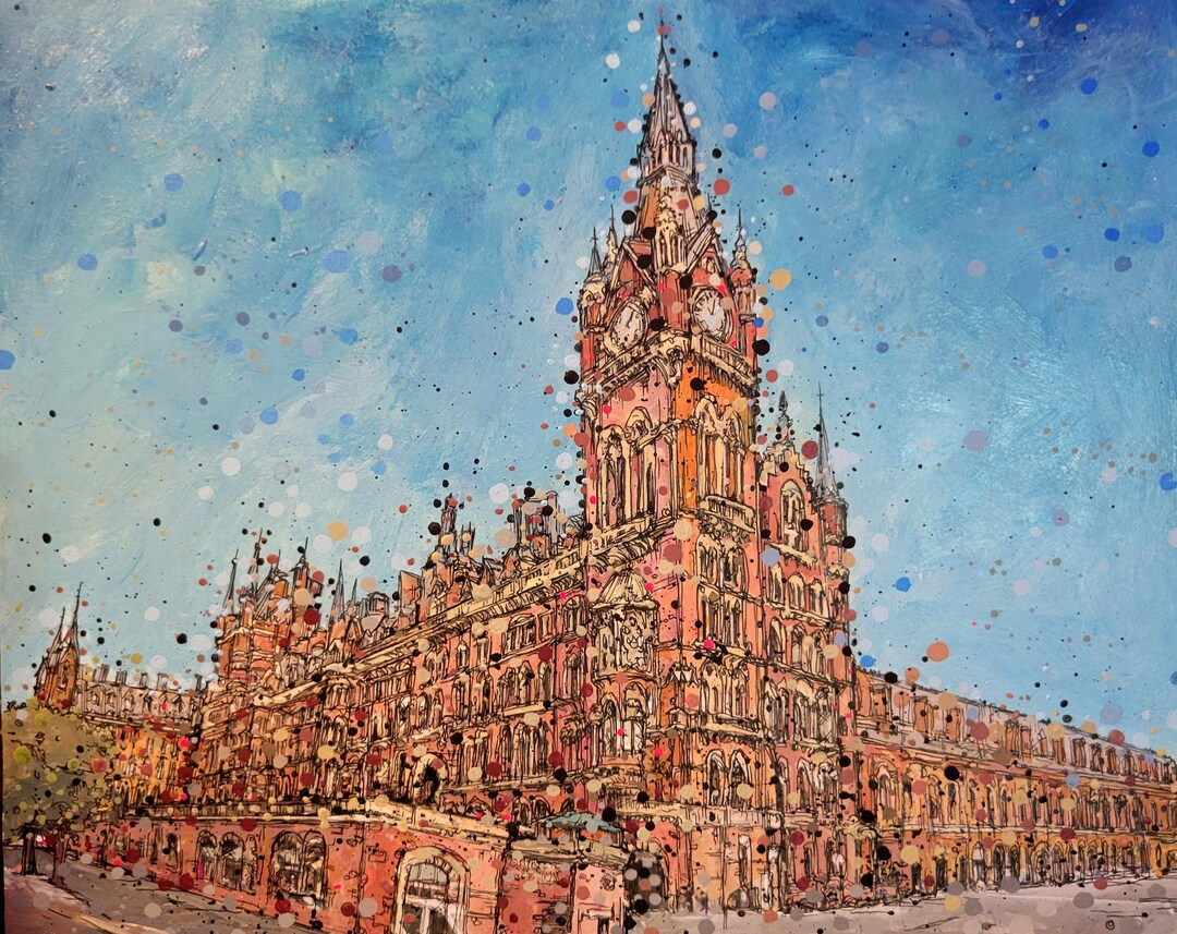 St. Pancras Station and Hotel London England Architecture Cityscape ...