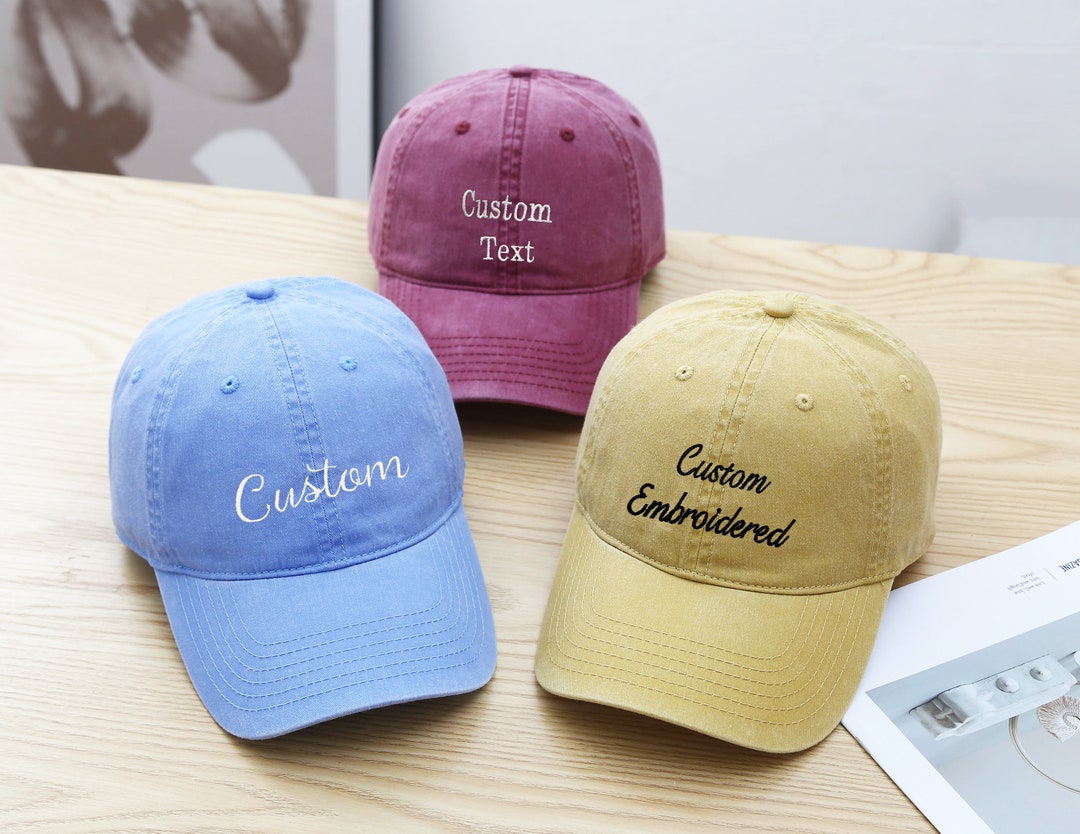 Retro Baseball Cap - Personalized Embroidered Cotton Dad Hat With ...