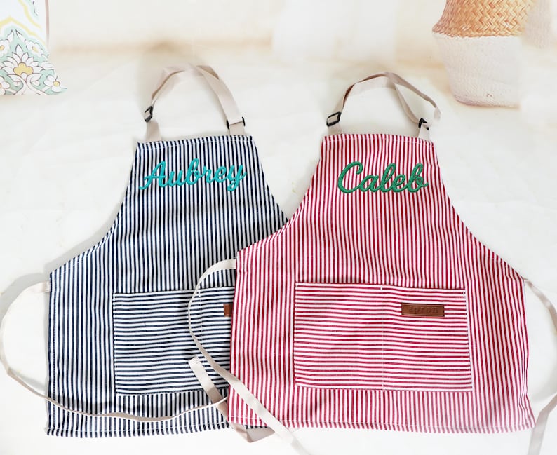 Personalized Apron for Kids, Custom Toddler Apron Embroidered Name ...