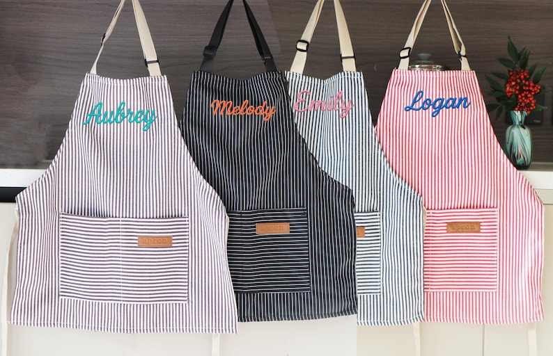 Personalized Apron for Kids, Custom Toddler Apron Embroidered Name ...