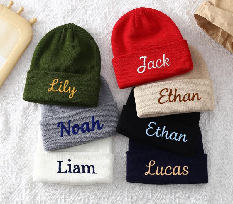 Personalized Family Matching Beanie, Personalized Embroidered Beanie ...