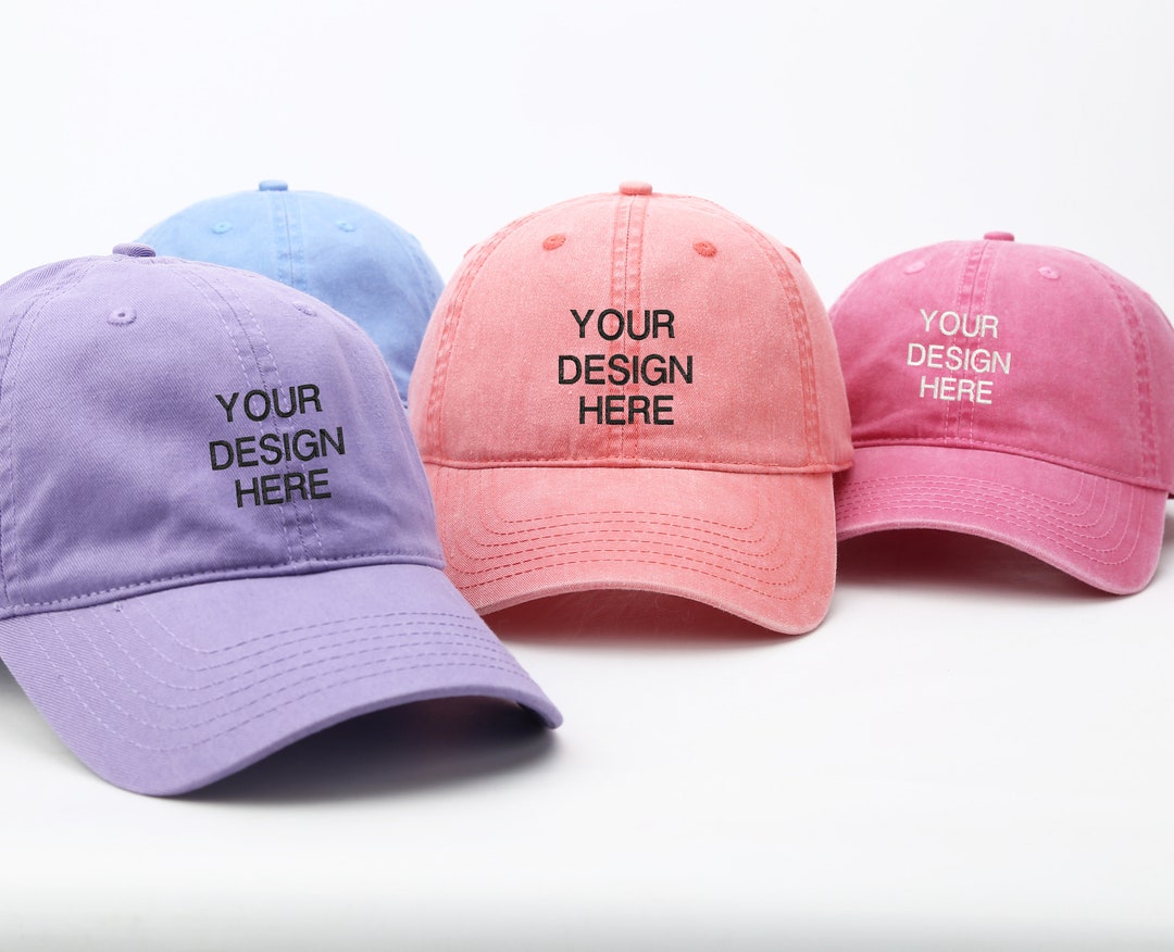 Embroidered Hat Personalized Dad Cap Embroidery Logo Baseball Hat ...