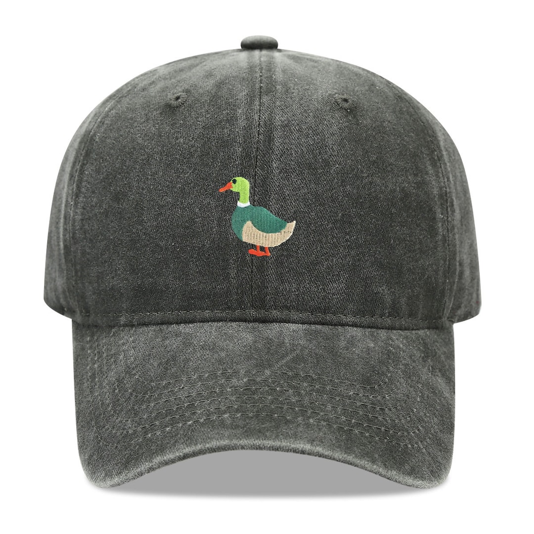 Cotton Cap Duck Embroidery Design,embroidered Vintage Washed Out Style ...