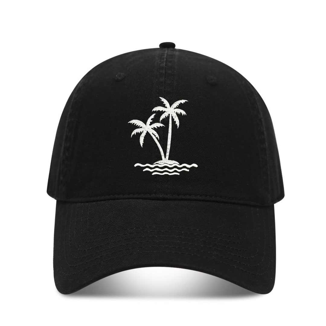 Palm Tree Embroidered Hat, Baseball Cap, Dad Hat, Vacation, Tropical ...