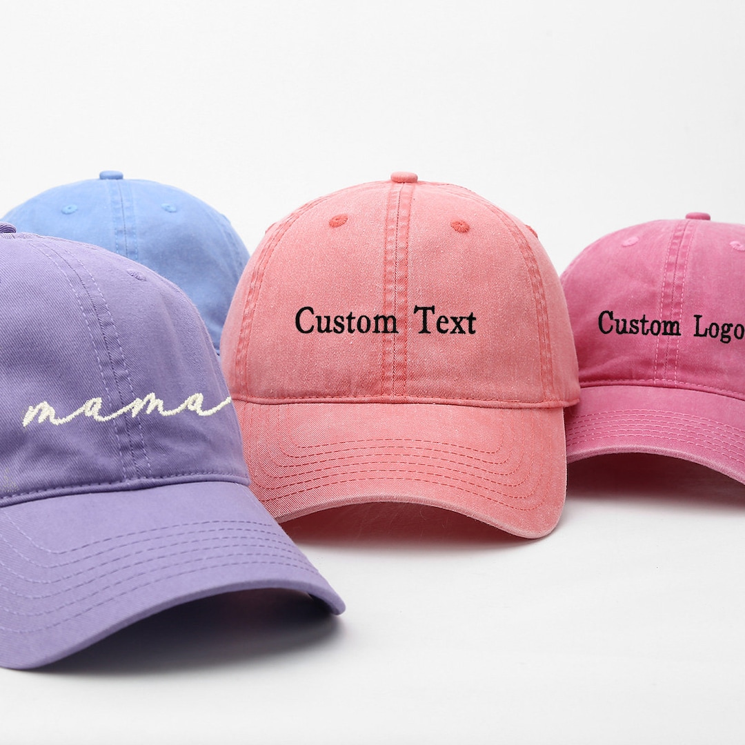 Custom Embroidered Dad Cap Washed Dad Hat Unstructured Gym Cap Bachelor ...