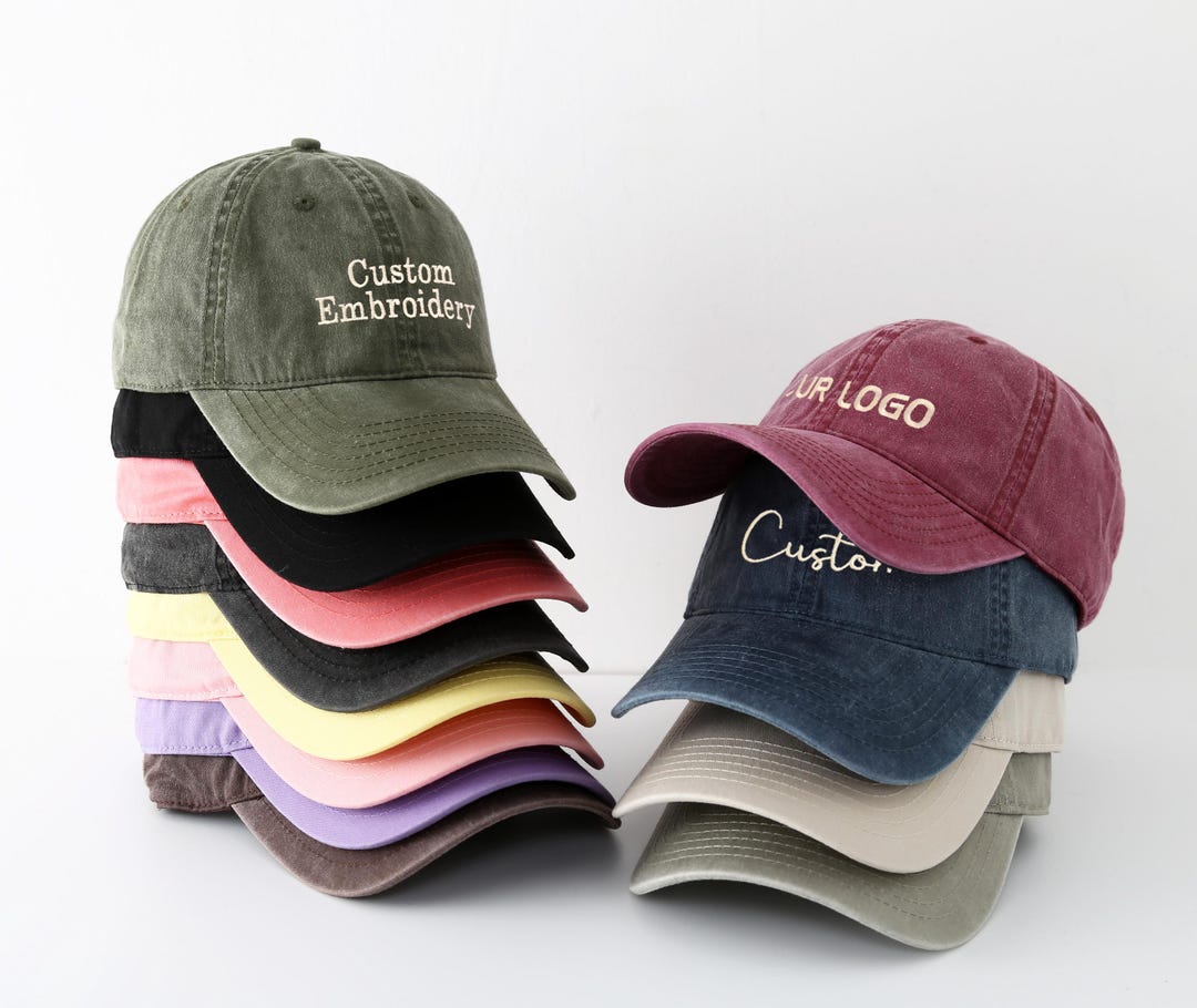 Custom Embroidered Dad Cap Washed Dad Hat Unstructured Gym Cap Bachelor ...