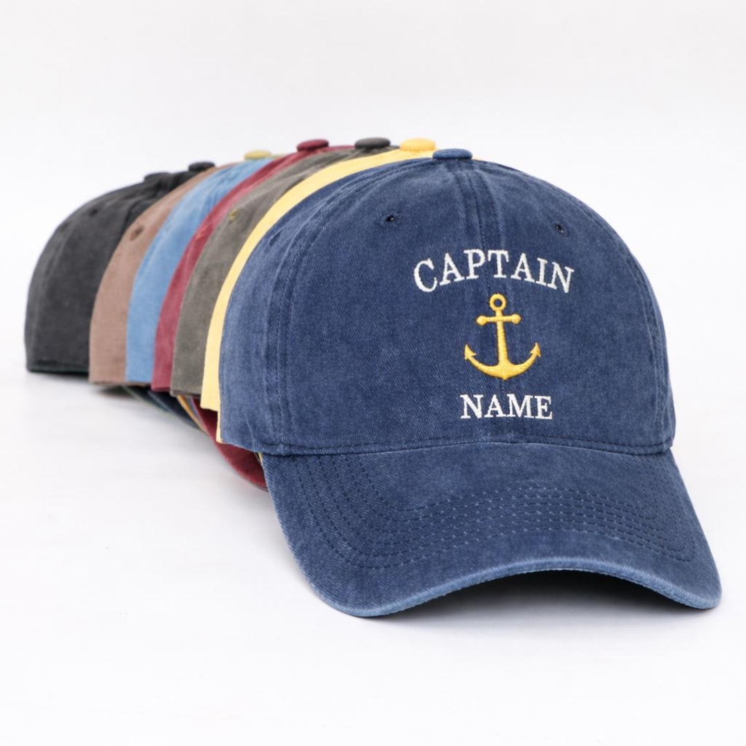 Captain Custom Embroidered Personalized CAPTAIN Dad Hat Add Your Name ...