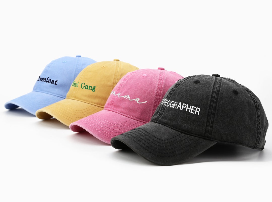 Embroidered Cap With Name and Logo, Personalized Bridesmaid Cap With ...